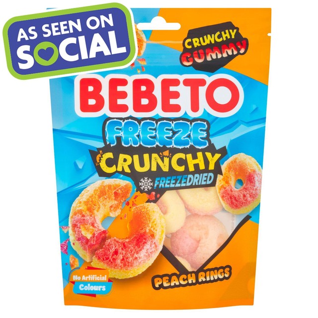 Bebeto Freeze-Dried Peach Rings 35g - Morrisons Online Groceries & Offers