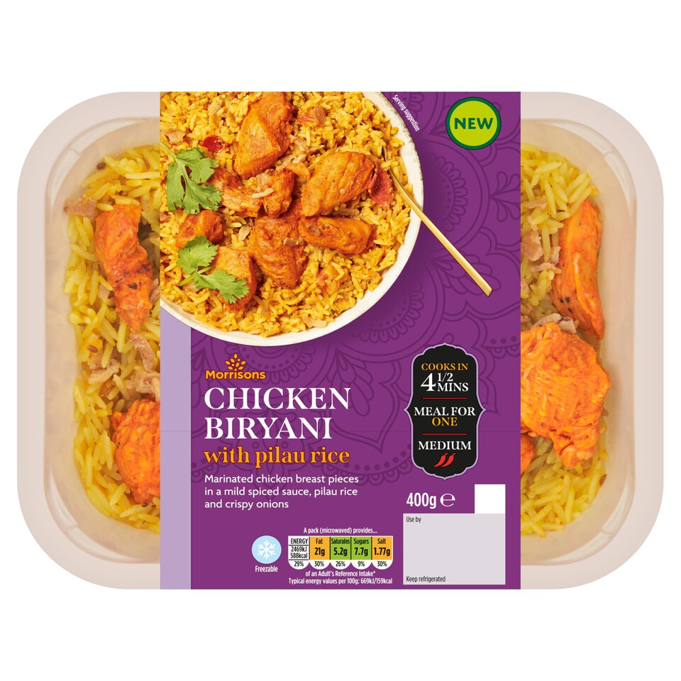 Morrisons Chicken Biryani With Pilau Rice - Morrisons Online Groceries ...