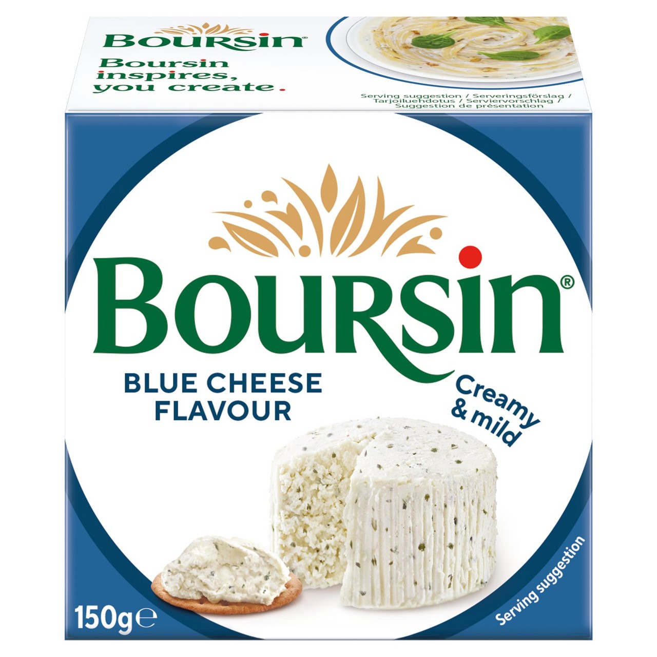 Boursin Blue Flavour Soft French Cream Cheese 150g - Morrisons Online ...