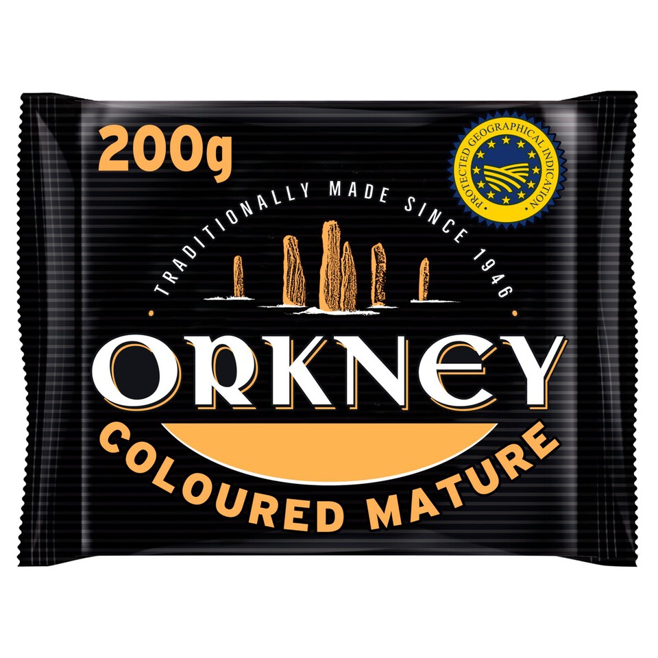 Orkney Mature Coloured Cheddar 200g - Morrisons Online Groceries & Offers