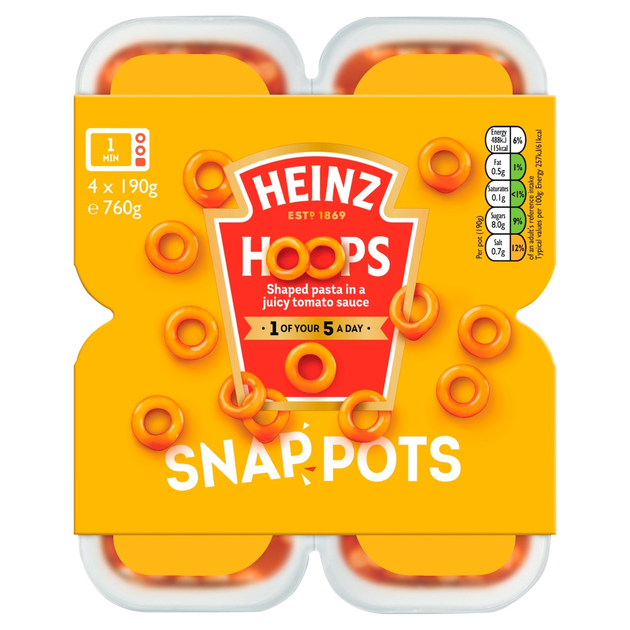 Heinz Spaghetti Hoops Snap Pots - Morrisons Online Groceries & Offers