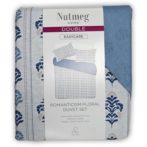 Nutmeg Home Easy Care Romantisim Floral Duvet Set Double - Morrisons ...