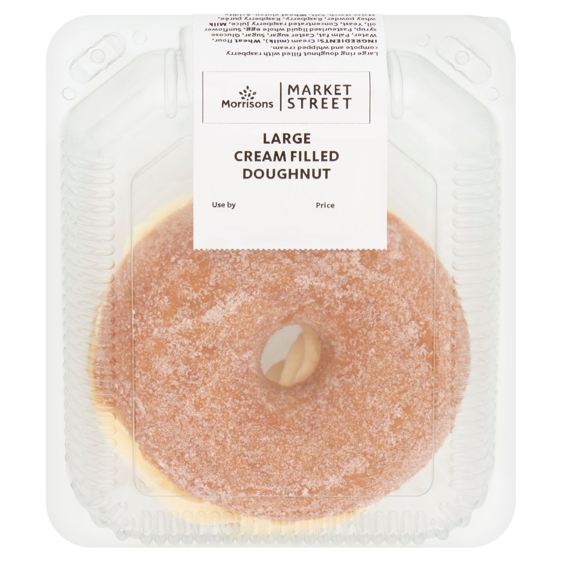 Morrisons Large Cream Filled Doughnut - Morrisons Online Groceries & Offers
