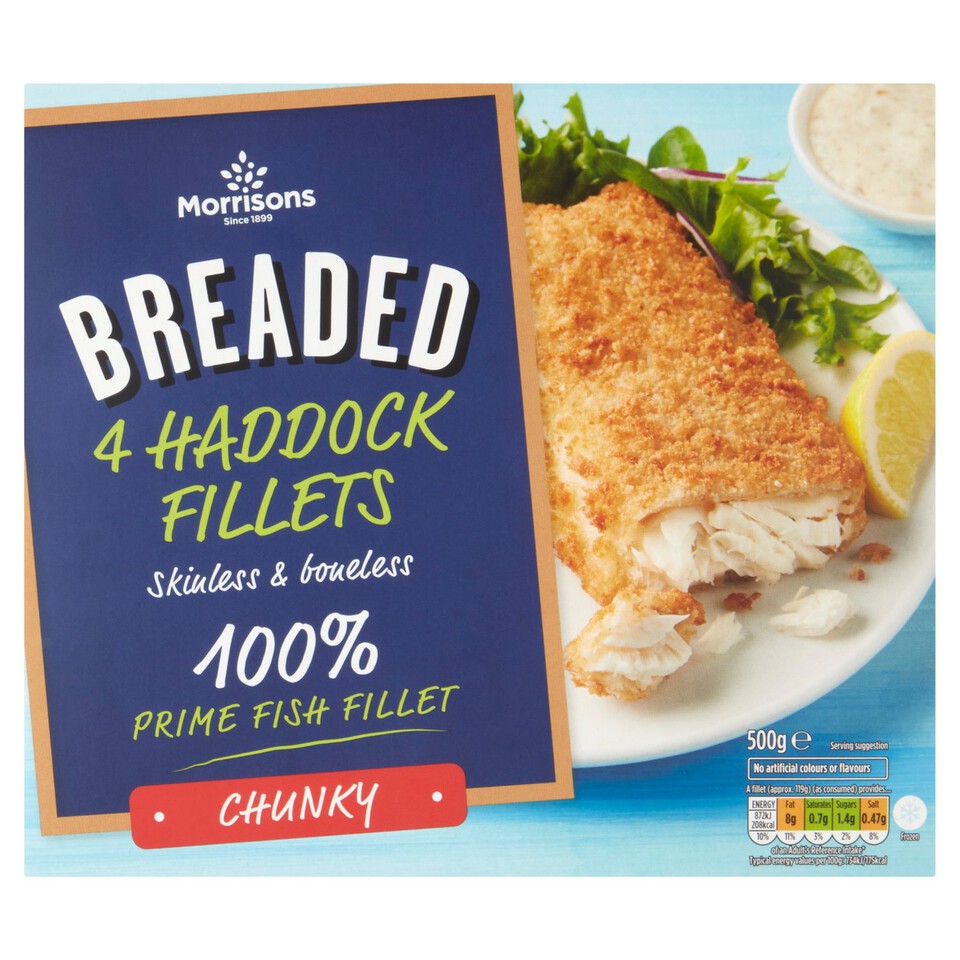 Morrisons 4 Chunky Breaded Haddock Fillets - Morrisons Online Groceries ...