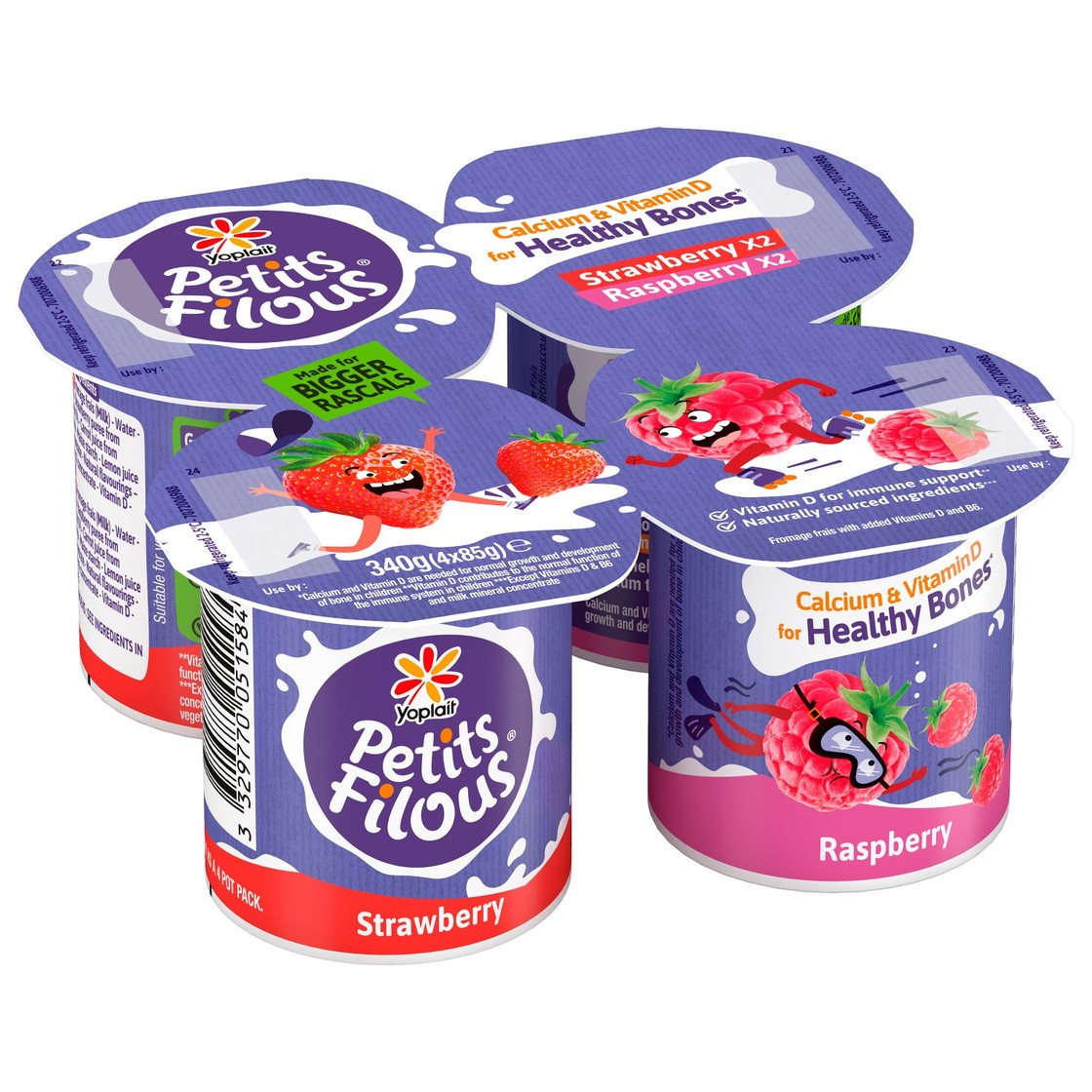 Petits Filous Kids Strawberry & Raspberry Yoghurt - Morrisons Online ...