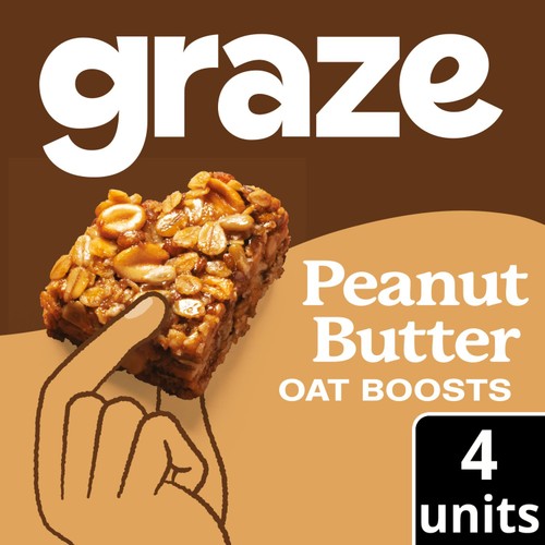 Graze Peanut Butter Protein Oat Boost Flapjack Snack Bars 4 x 30g ...