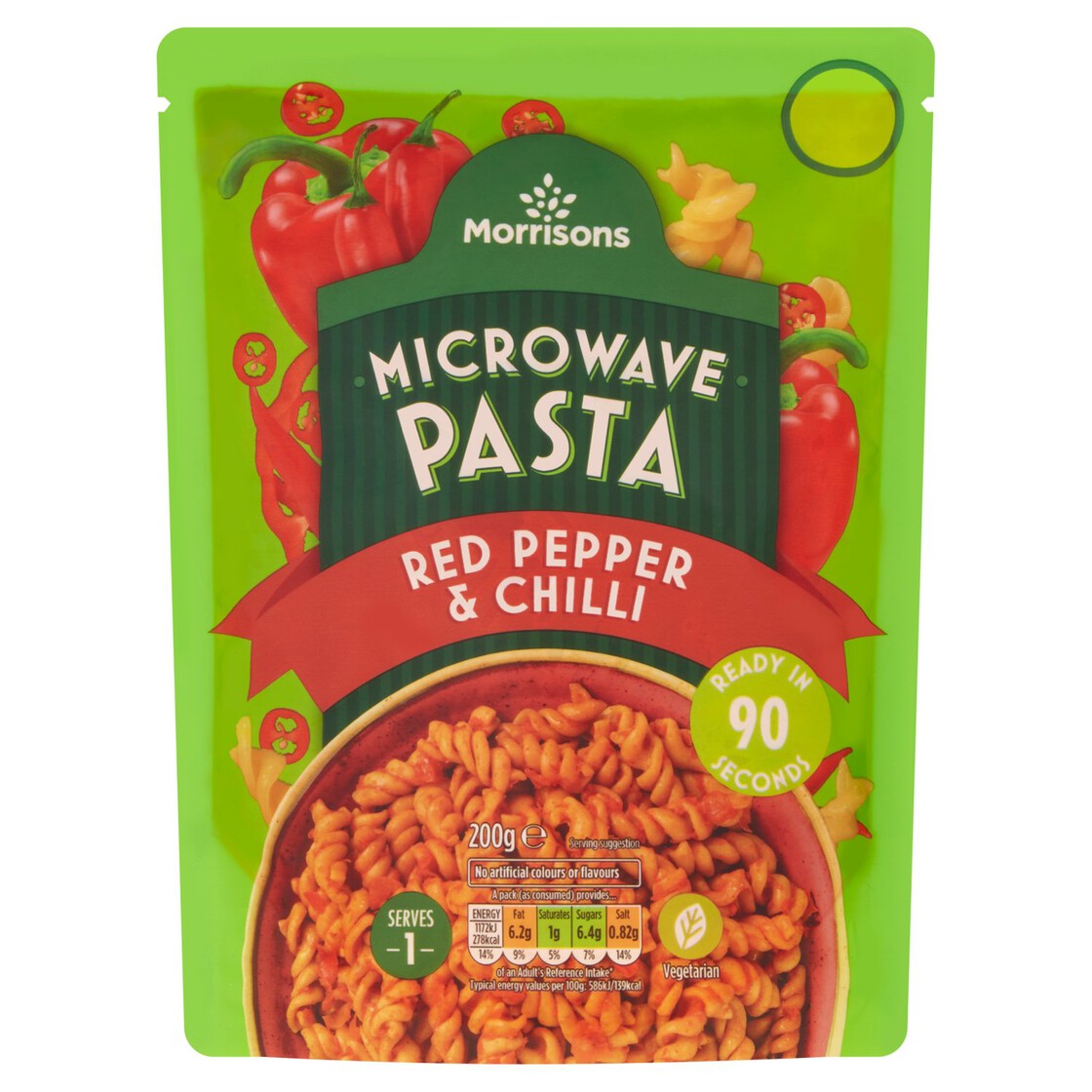 Morrisons Spicy Tomato & Pepper Microwave Pasta - Morrisons Online ...