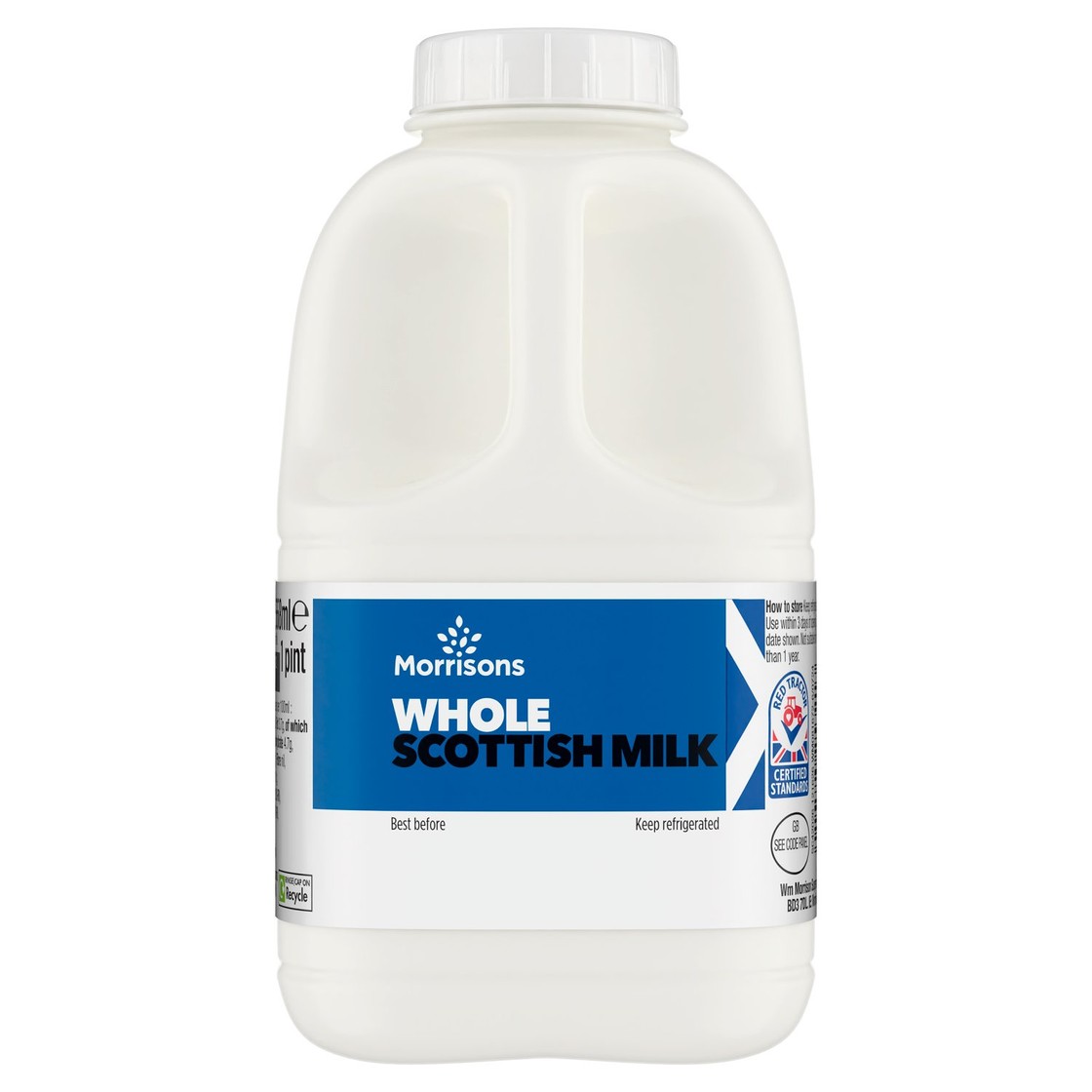 Morrisons Scottish Milk Whole 1 Pint - Morrisons Online Groceries & Offers