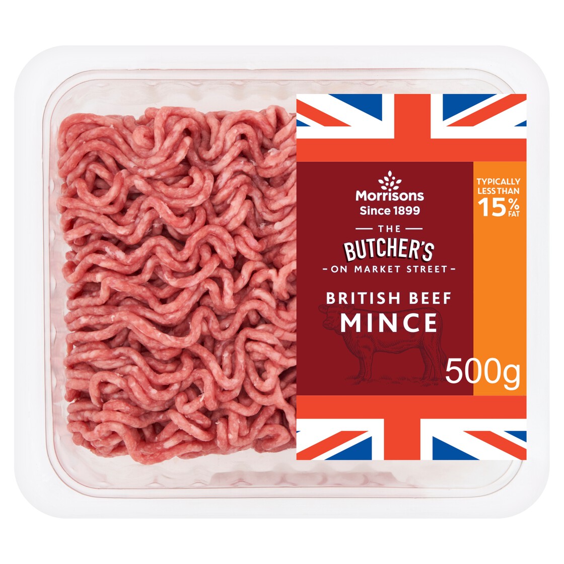 Morrisons British 15% Fat Beef Mince 500g - Morrisons Online Groceries ...