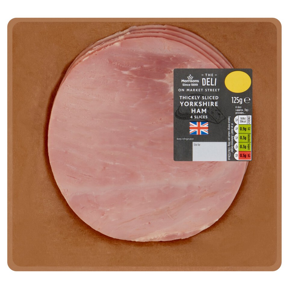 Market Street Deli Thickly Sliced Yorkshire Ham - Morrisons Online ...