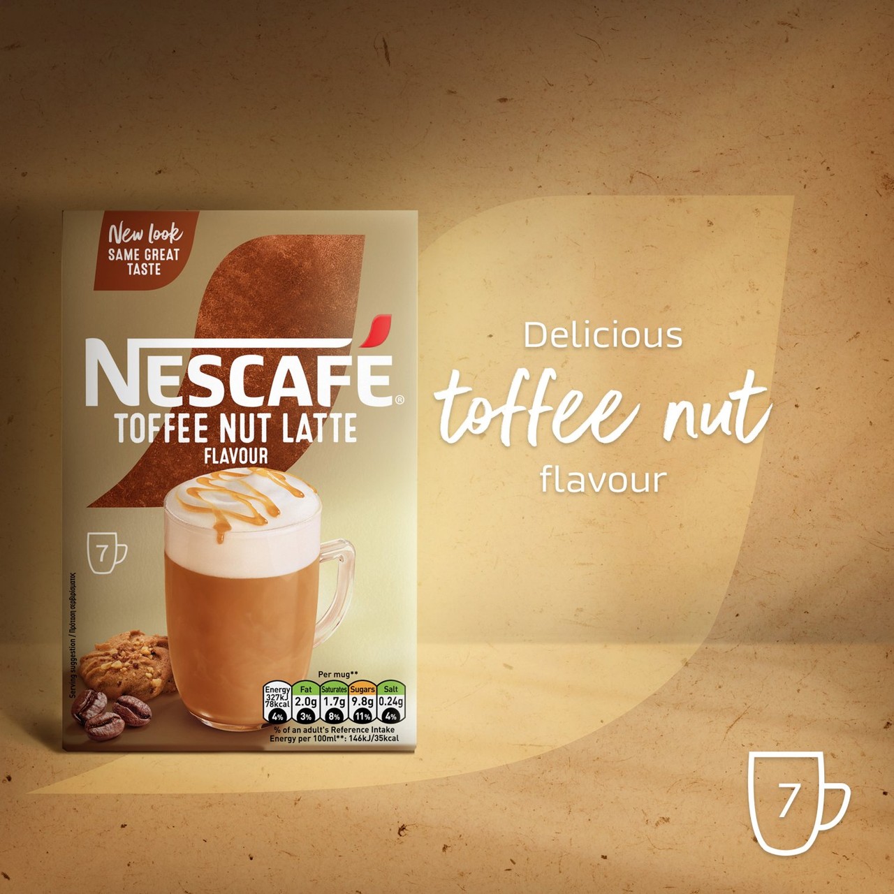 Nescafe Toffee Nut Latte Instant Coffee 7 Sachets - Morrisons Online ...