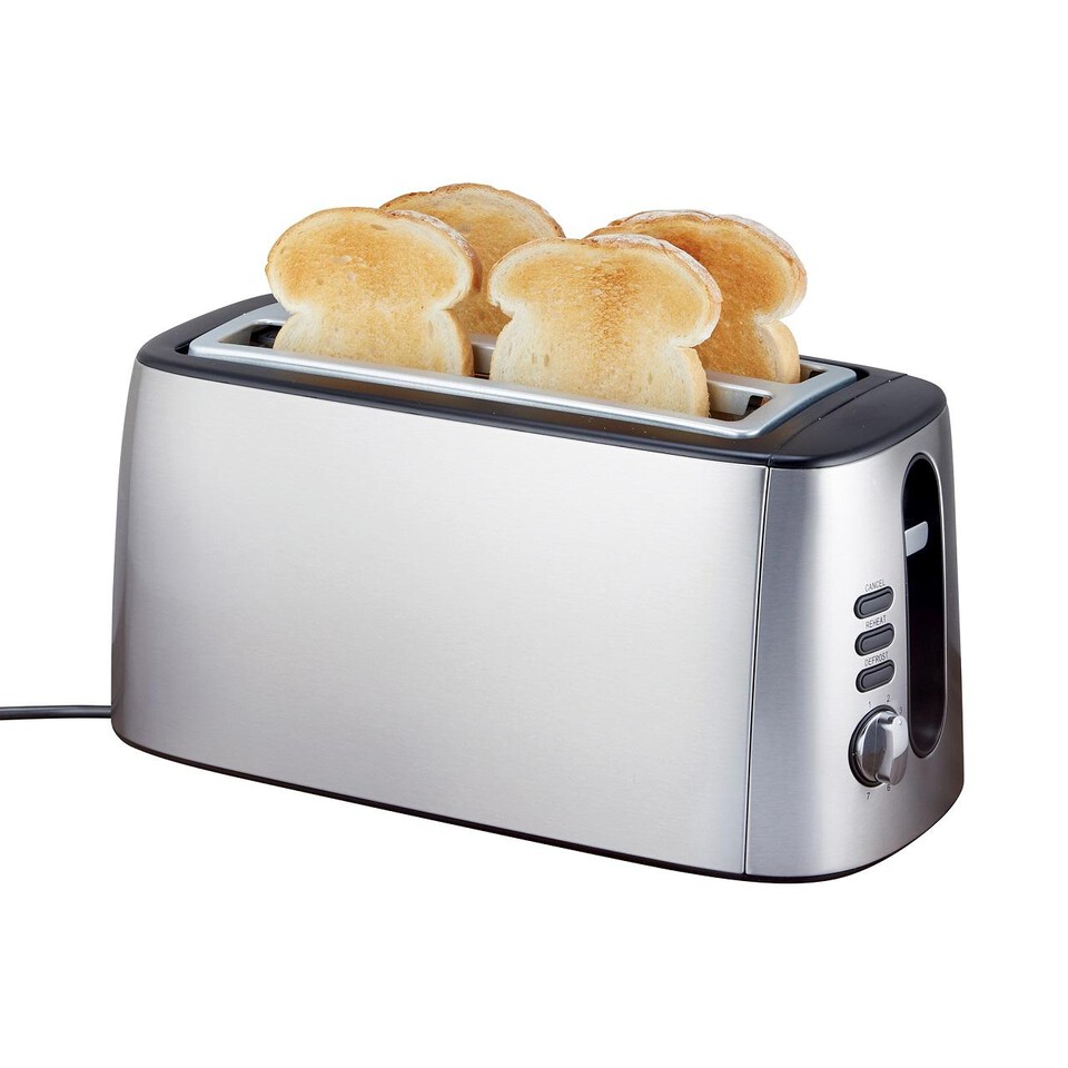 Nutmeg Home Roma 4 Slice Long Slot Toaster - Morrisons Online Groceries ...