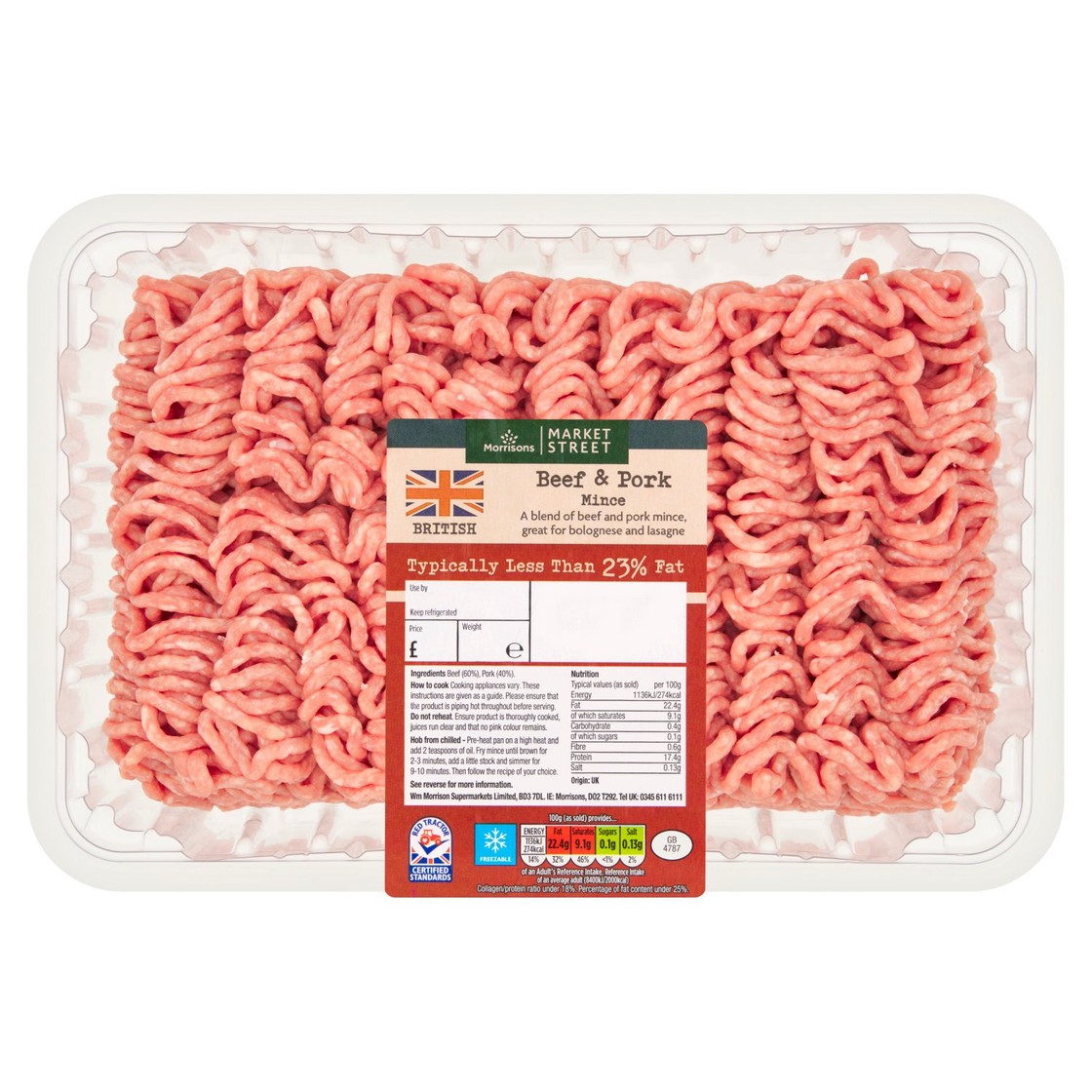 Morrisons Beef And Pork Mince 1kg - Morrisons Online Groceries & Offers