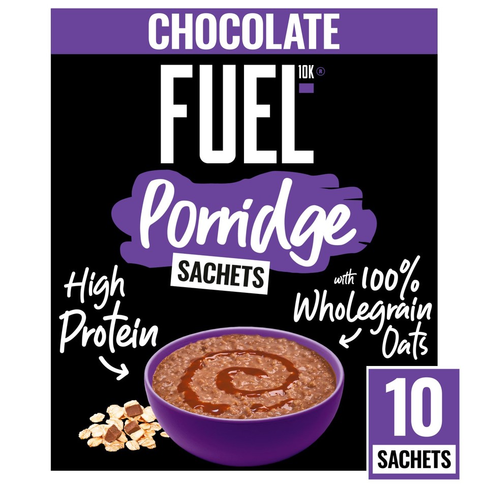 FUEL 10K Chocolate Protein Porridge Sachets Oat Cereal Sachets ...