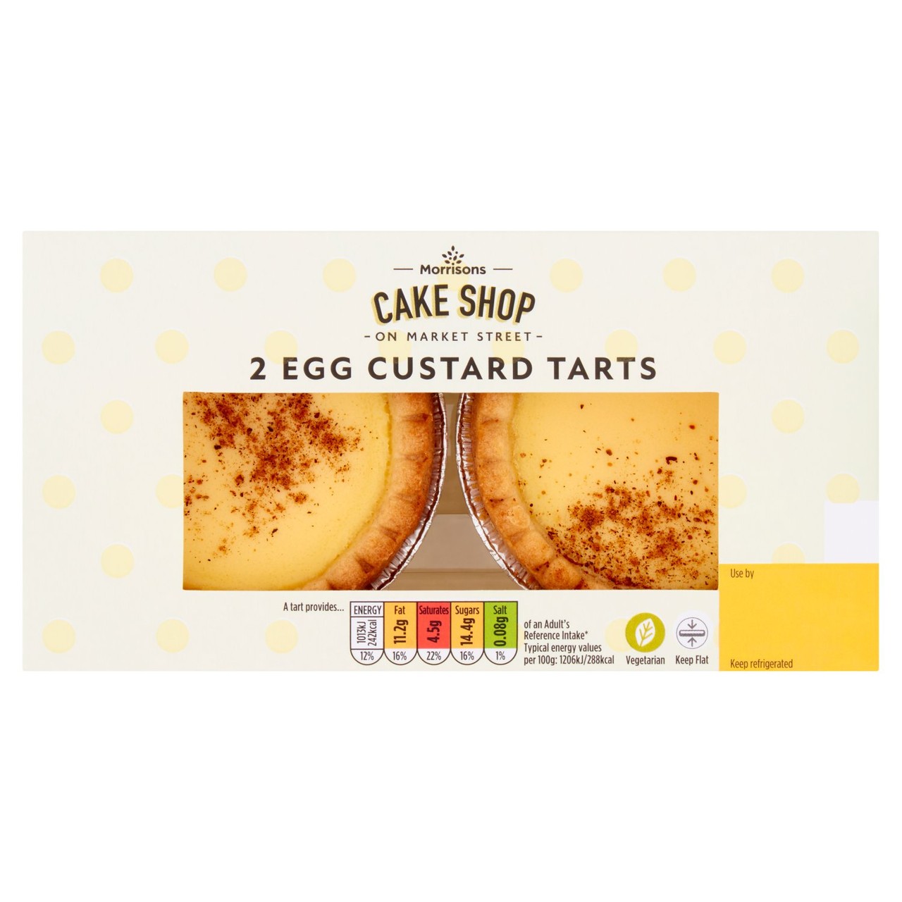 Market Street 2 Egg Custard Tarts - Morrisons Online Groceries & Offers