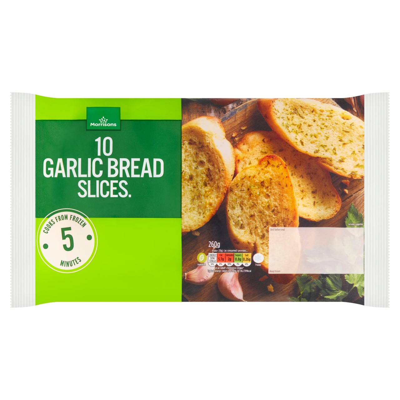 Morrisons 10 Garlic Bread Slices - Morrisons Online Groceries & Offers