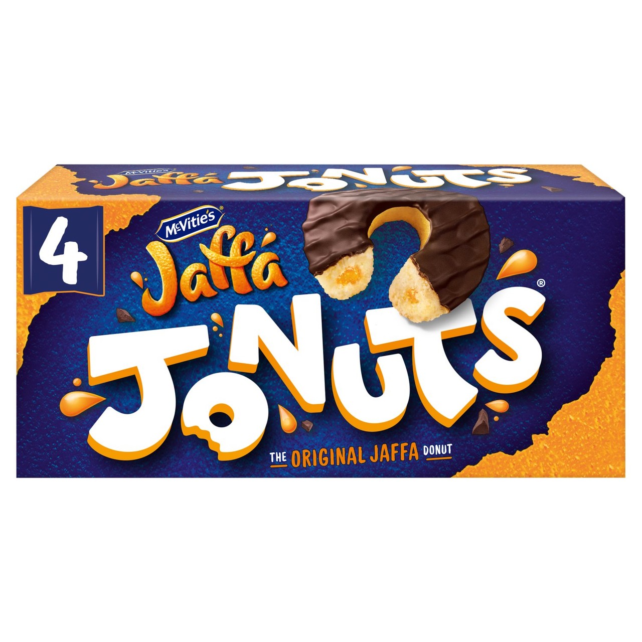 McVitie's Jaffa Cakes Original Jaffa Jonuts Biscuits 4 Pack Multipack ...
