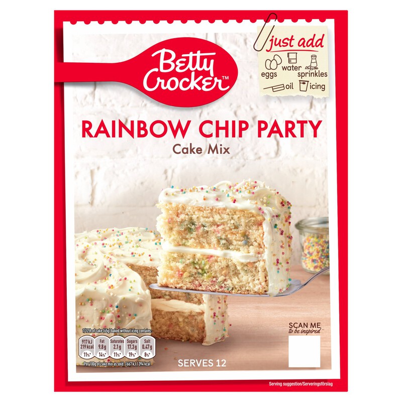 Betty Crocker Rainbow Chip Party Cake Mix - Morrisons Online Groceries ...