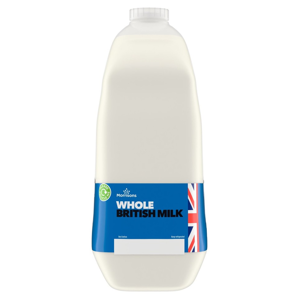 Morrisons British Whole Milk 6 Pints - Morrisons Online Groceries & Offers