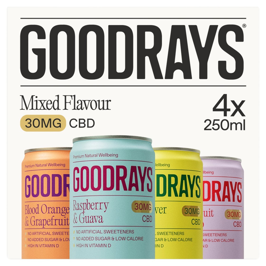 Goodrays Cbd Infused Sparkling Drink Mixed - Morrisons Online Groceries ...