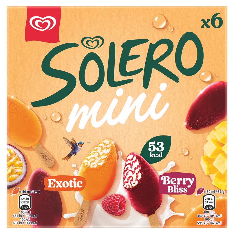 Solero Mini Exotic & Berry Bliss Ice Cream Sticks 6 x 50ml - Morrisons ...