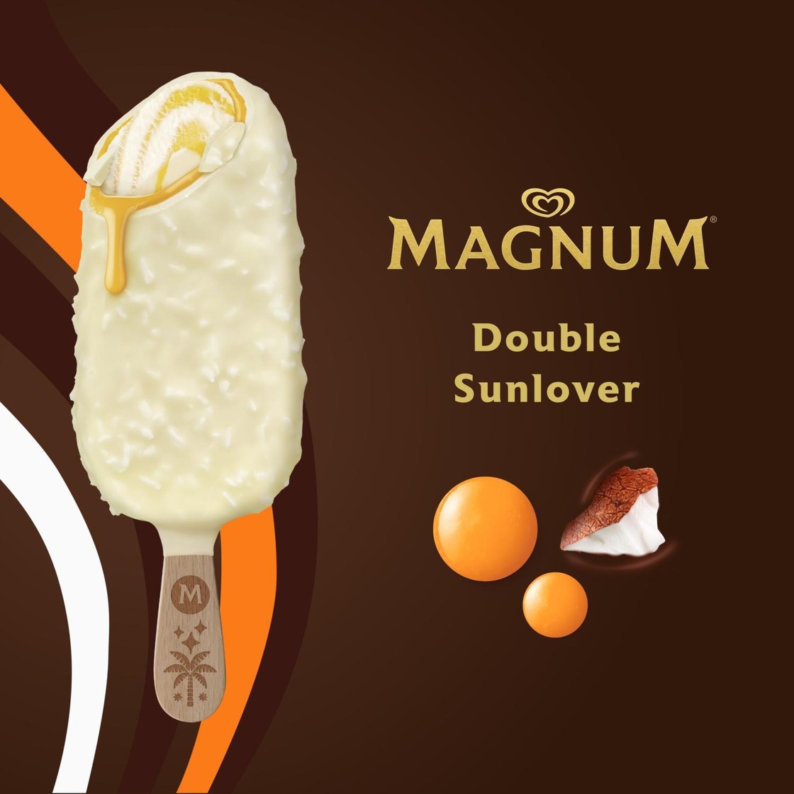 Magnum Double Sunlover White Chocolate, Mango, Coconut Ice Cream Sticks ...