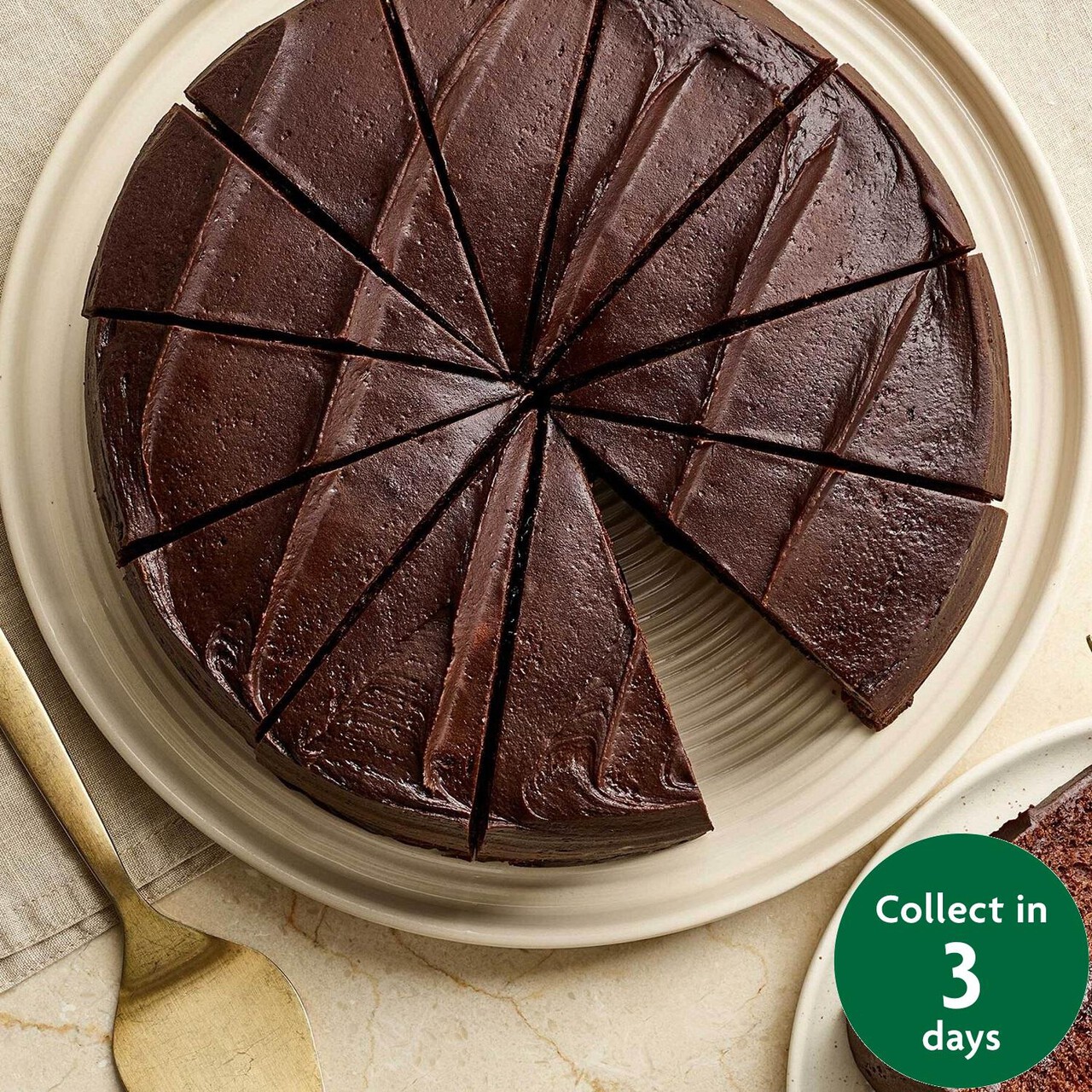 FTO Whole Chocolate Fudge Cake (14 Slices) - Morrisons Online Groceries ...
