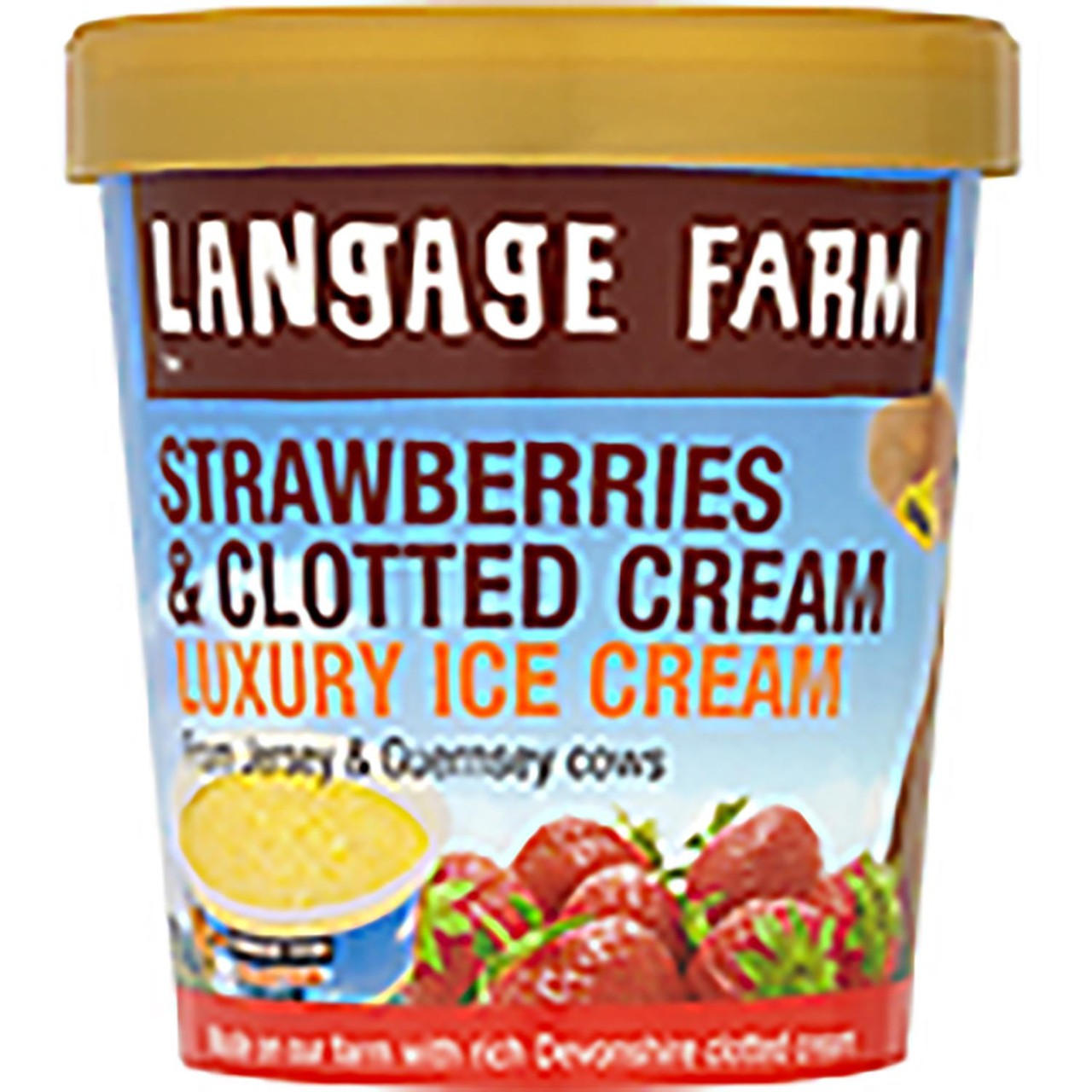 Langage Farm Strawberries & Cream Clotted Cream Luxury Ice Cream ...