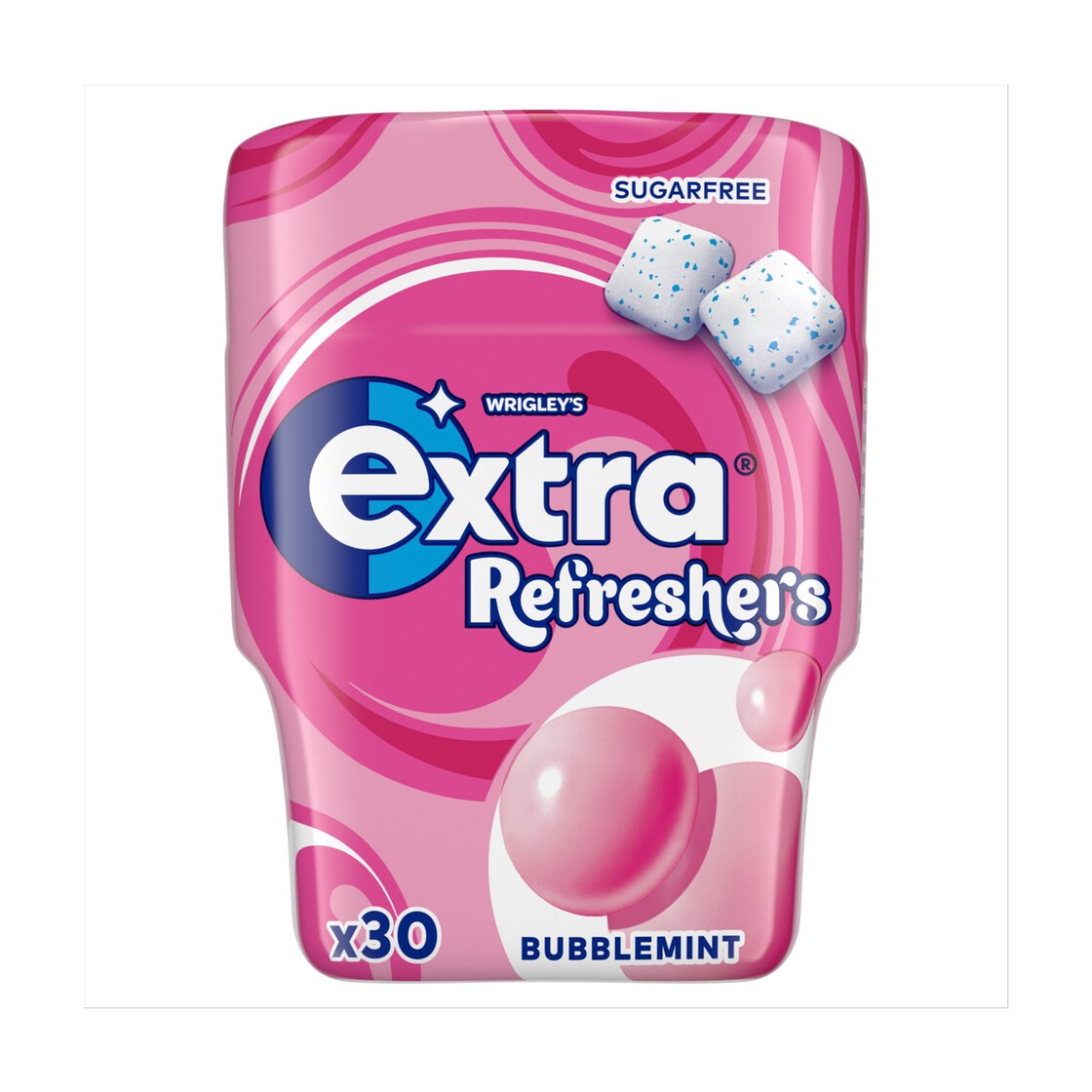 Wrigley's Extra Refreshers Bubblemint Sugar Free Chewing Gum 30 Pieces ...