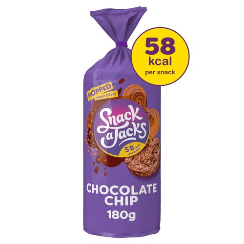 Snack A Jacks Jumbo Chocolate Chip Sharing Rice Cake Crisps - Morrisons ...