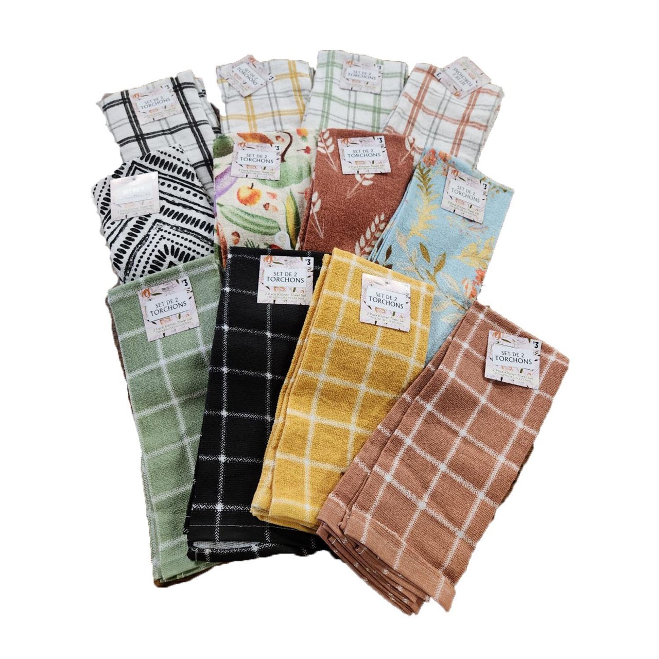 MVM 2 Pack Tea Towels - Morrisons Online Groceries & Offers