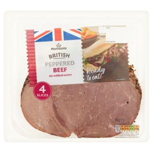 Morrisons British Peppered Beef Slices - Morrisons Online Groceries ...