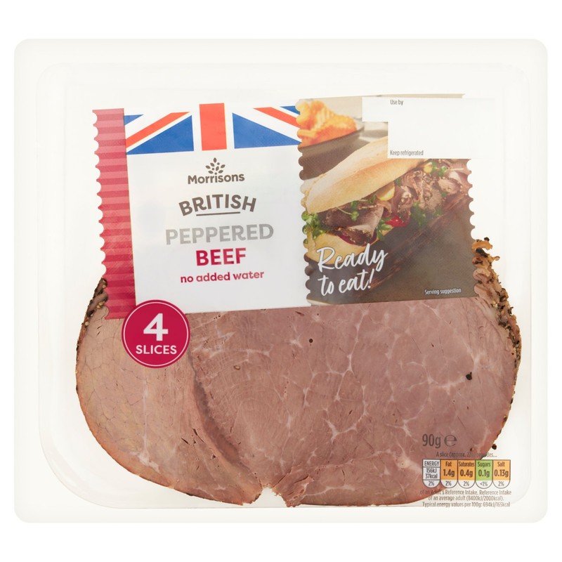 Morrisons British Peppered Beef Slices - Morrisons Online Groceries ...