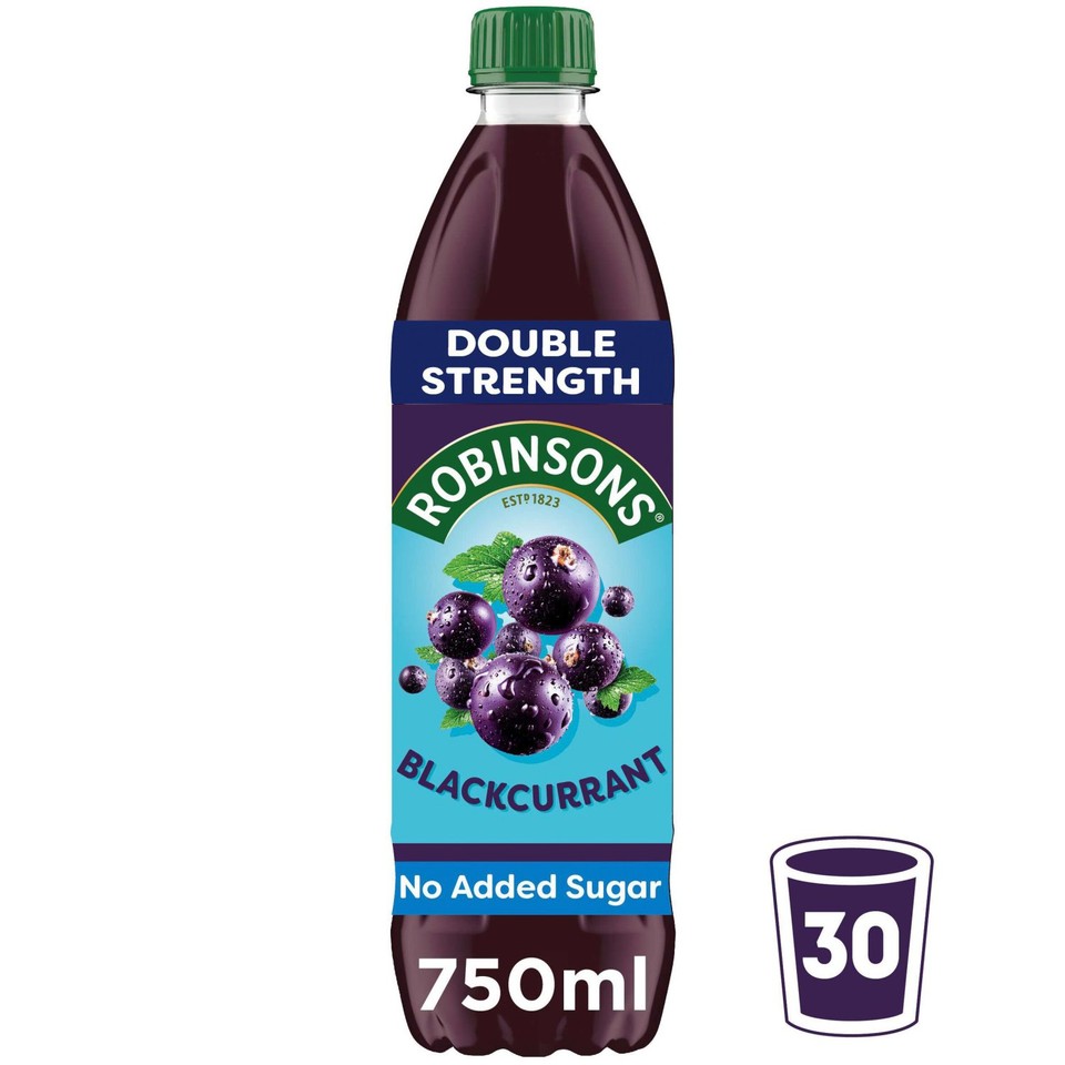 Robinsons Double Strength No Added Sugar Blackcurrant Fruit Squash ...