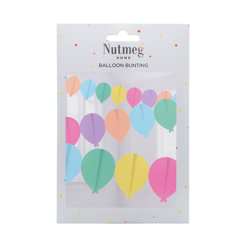 Nutmeg Balloon Bunting - Morrisons Online Groceries & Offers