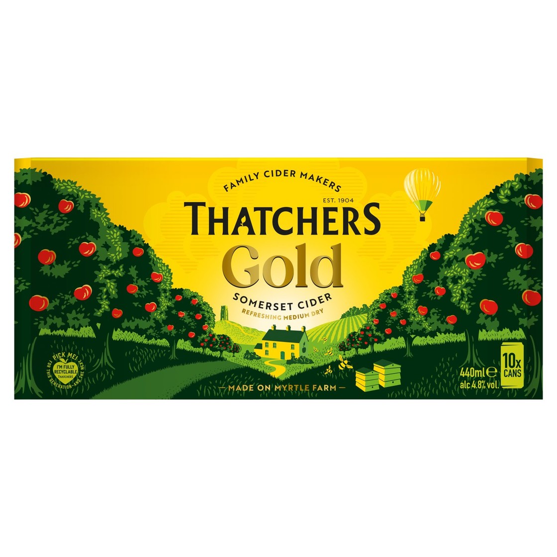 Thatchers Gold Medium Dry Cider Cans - Morrisons Online Groceries & Offers
