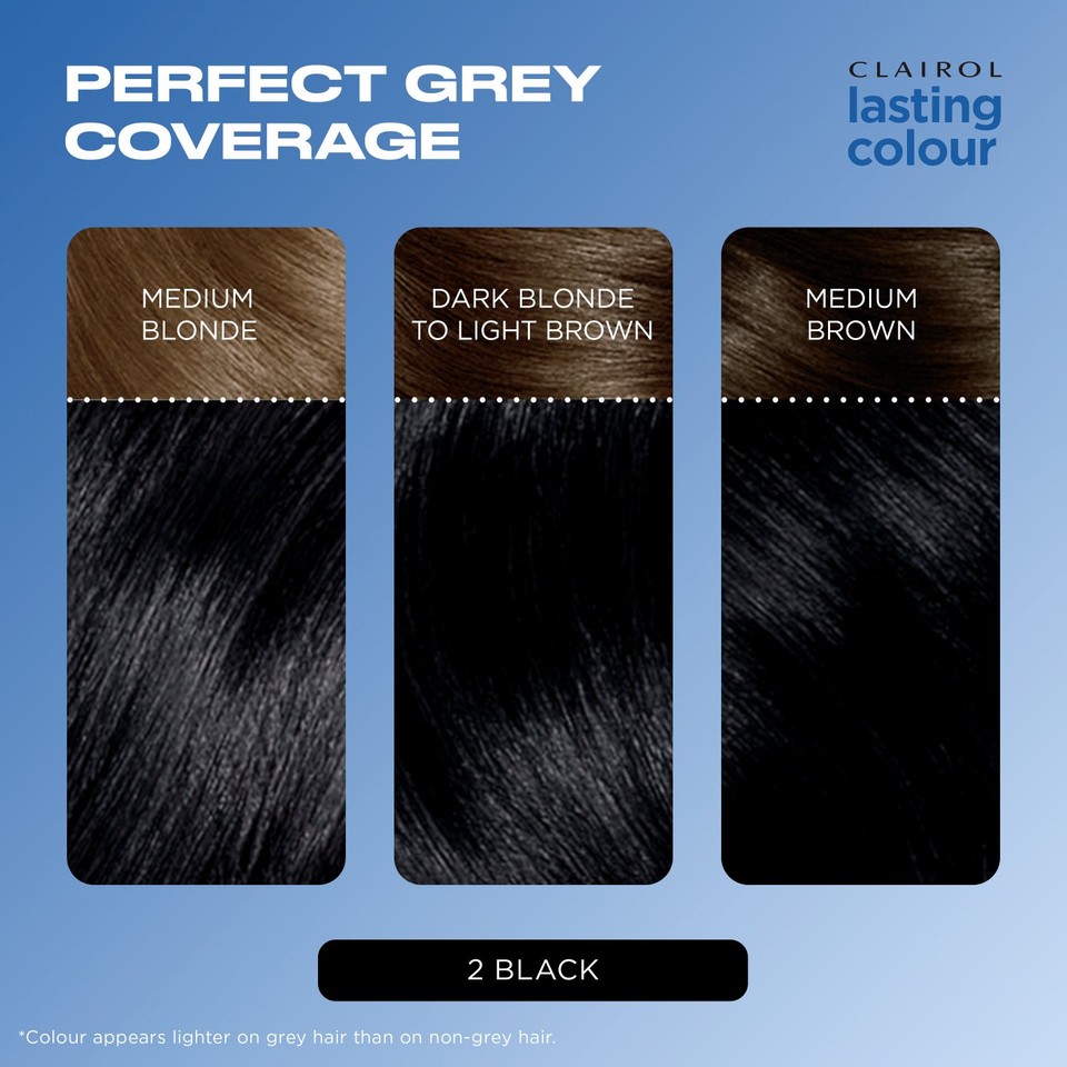 Clairol Lasting Colour Permanent Hair Dye 2 Black - Morrisons Online ...