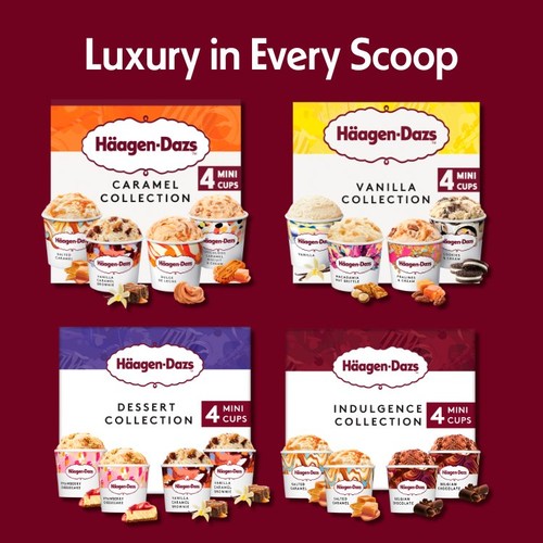 Haagen Dazs Indulgence Collection 4 x 95ml - Morrisons Online Groceries & Offers