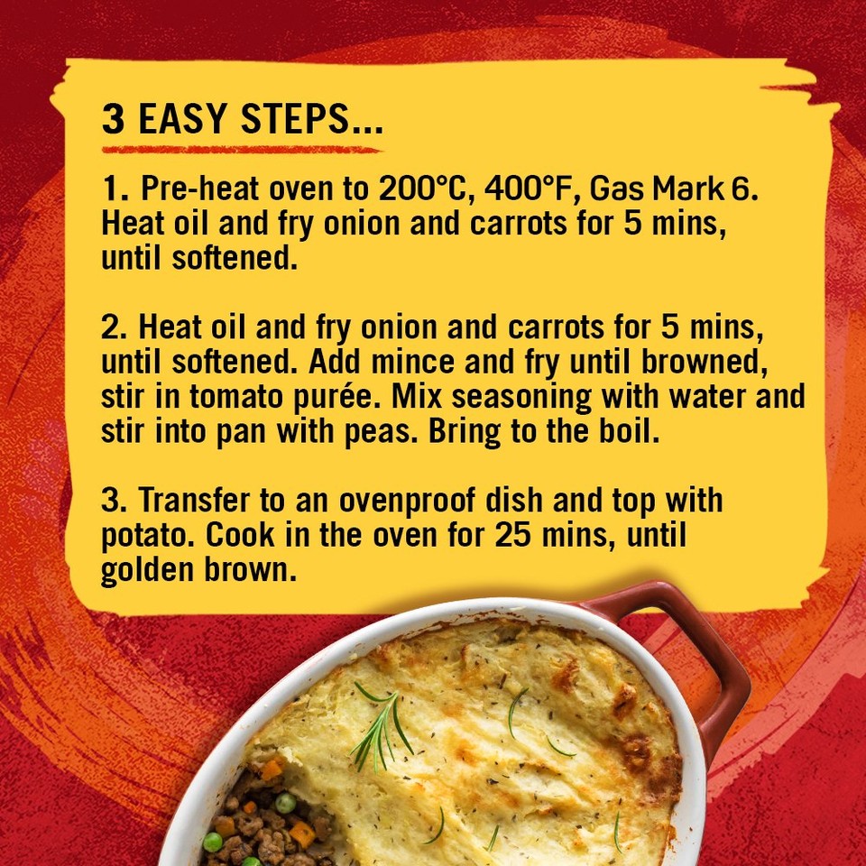 Schwartz Cottage Pie Recipe Mix - Morrisons Online Groceries & Offers