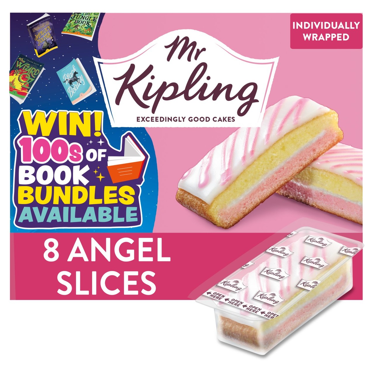 Mr Kipling Angel Slices Cakes Multipack Snack 8pk - Morrisons Online ...