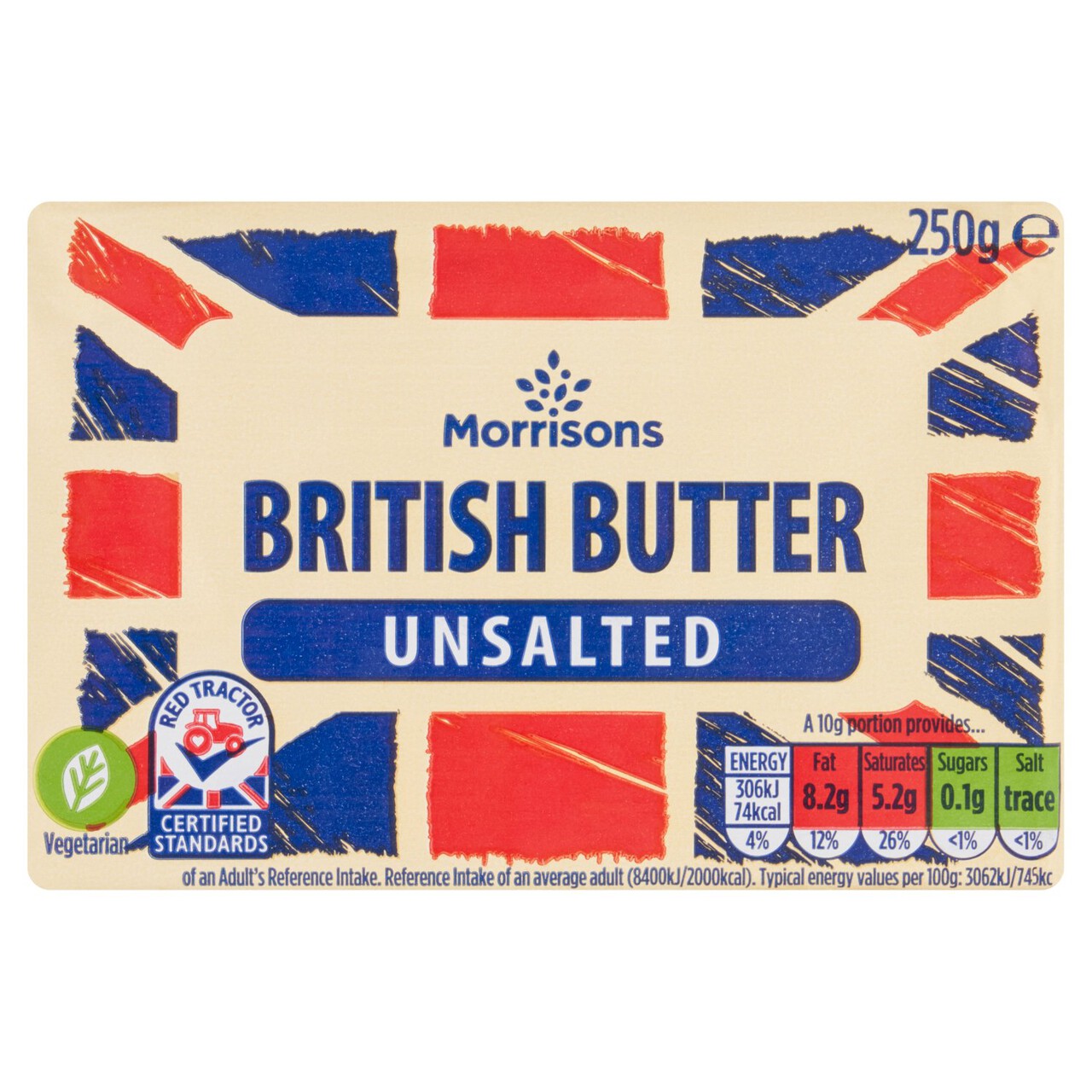 Morrisons Unsalted British Butter 250g - Morrisons Online Groceries ...