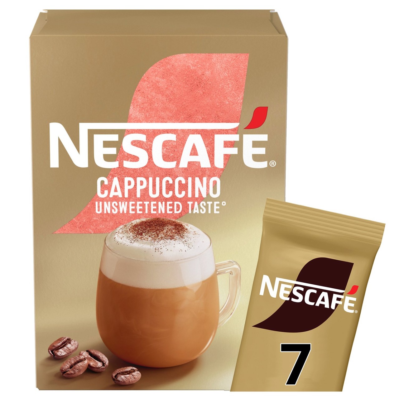 Nescafe Cappuccino Unsweetened Instant Coffee 7 Sachets - Morrisons ...