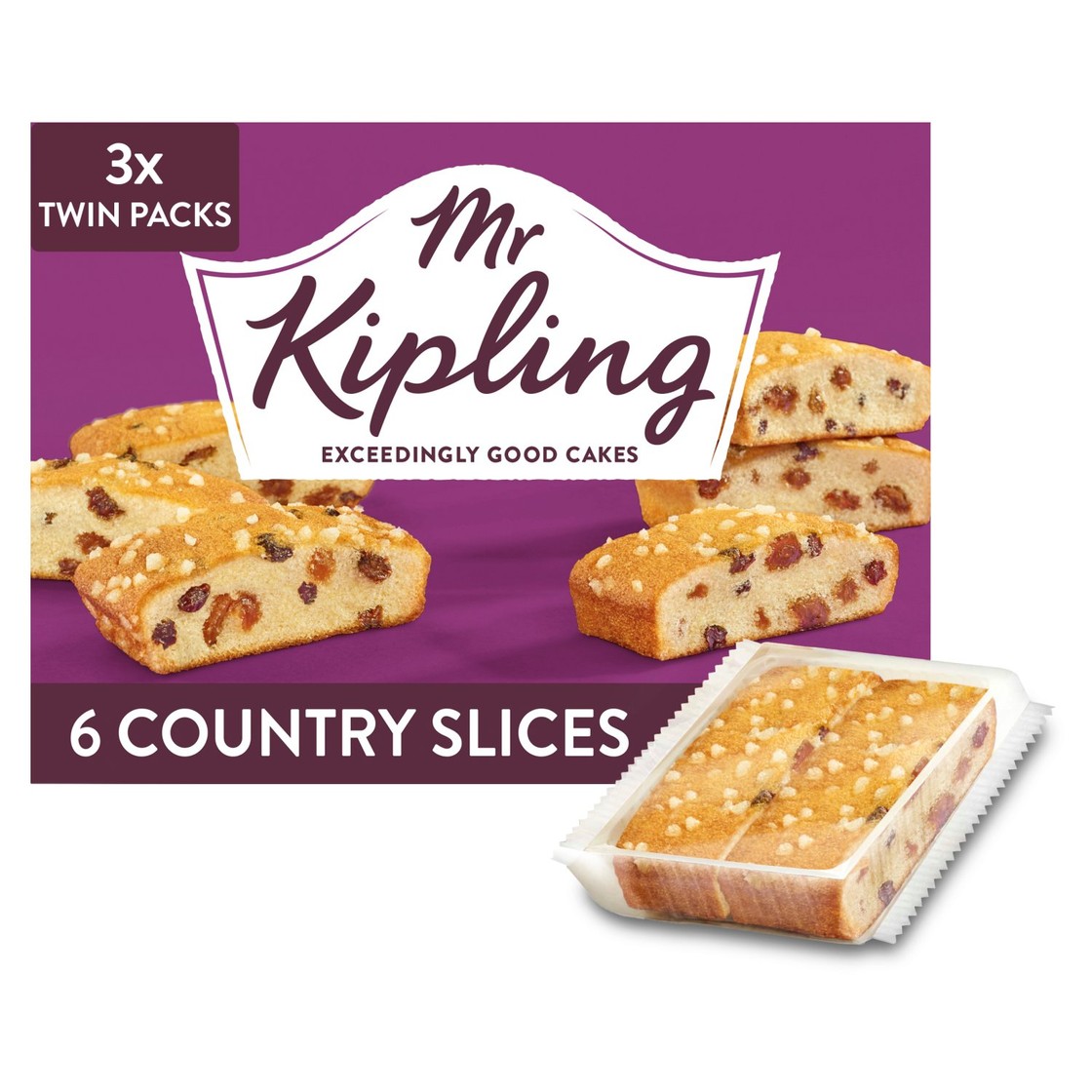 Mr Kipling Country Slices Cakes Multipack Snack 3x2pk - Morrisons ...