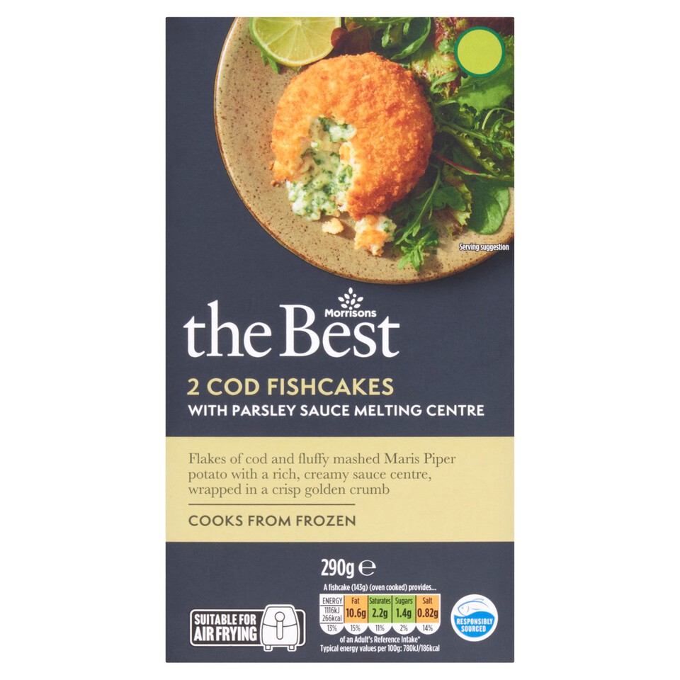 Morrisons The Best Cod & Parsley Fishcakes - Morrisons Online Groceries ...