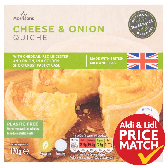 Morrisons Cheese & Onion Quiche - Morrisons Online Groceries & Offers