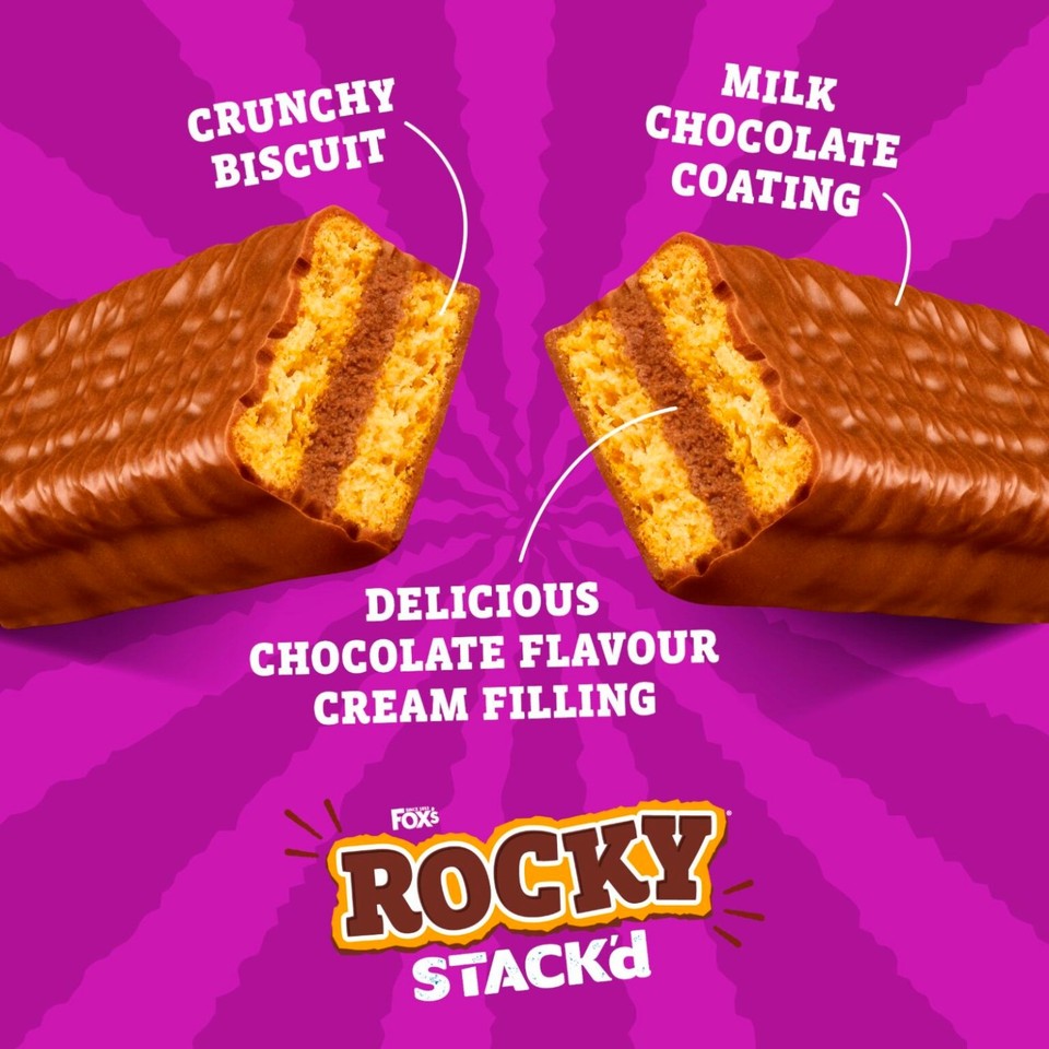 Fox's Biscuits Rocky STACK'd Chocolate Biscuit Bars 6 Bars Multipack ...