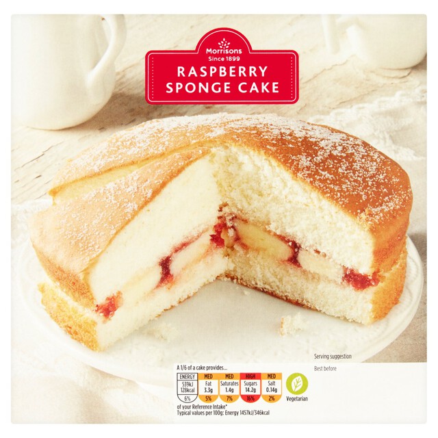 Morrisons Raspberry Sponge Cake - Morrisons Online Groceries & Offers