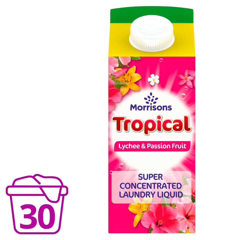 Morrisons Tropical Lychee & Passion Super Concentrated Liquid 30 Washes ...