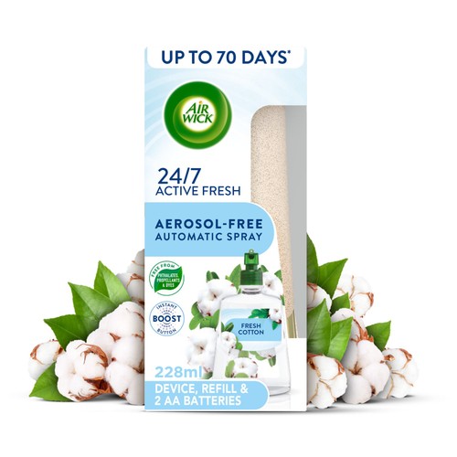 Air Wick Aerosol Free Automatic Spray Fresh Cotton Morrisons Online Groceries Offers