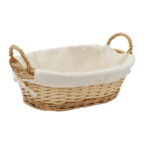 JVL Acacia Oval Storage Basket Honey - Morrisons Online Groceries & Offers